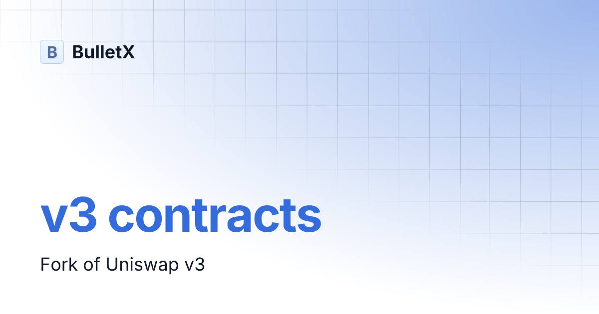 v3 contracts | BulletX